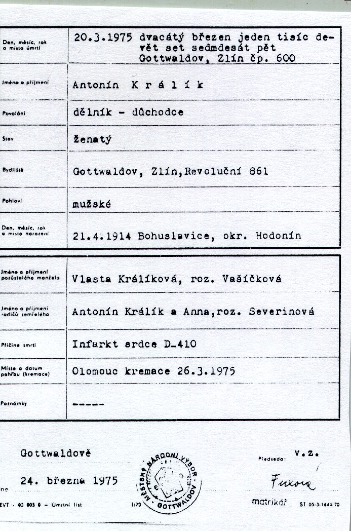 Ukázky dokladů :: Genealogie