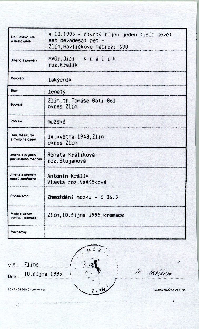 Ukázky dokladů :: Genealogie